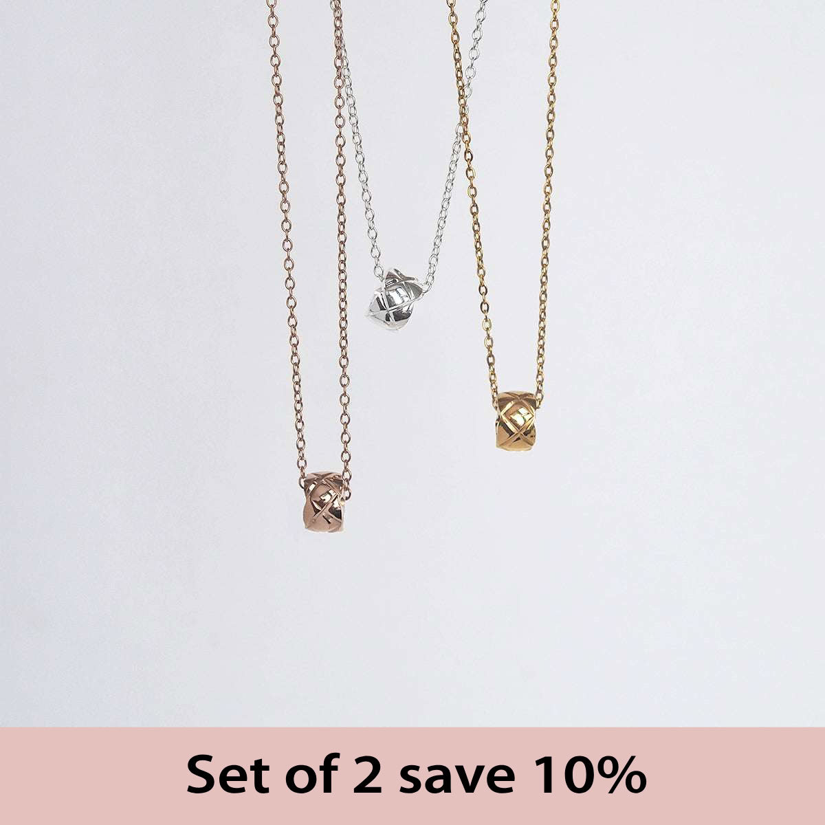 Eiko Mini Cross Hoop Necklace Dainty Minimalist Versatile Edgy Chic