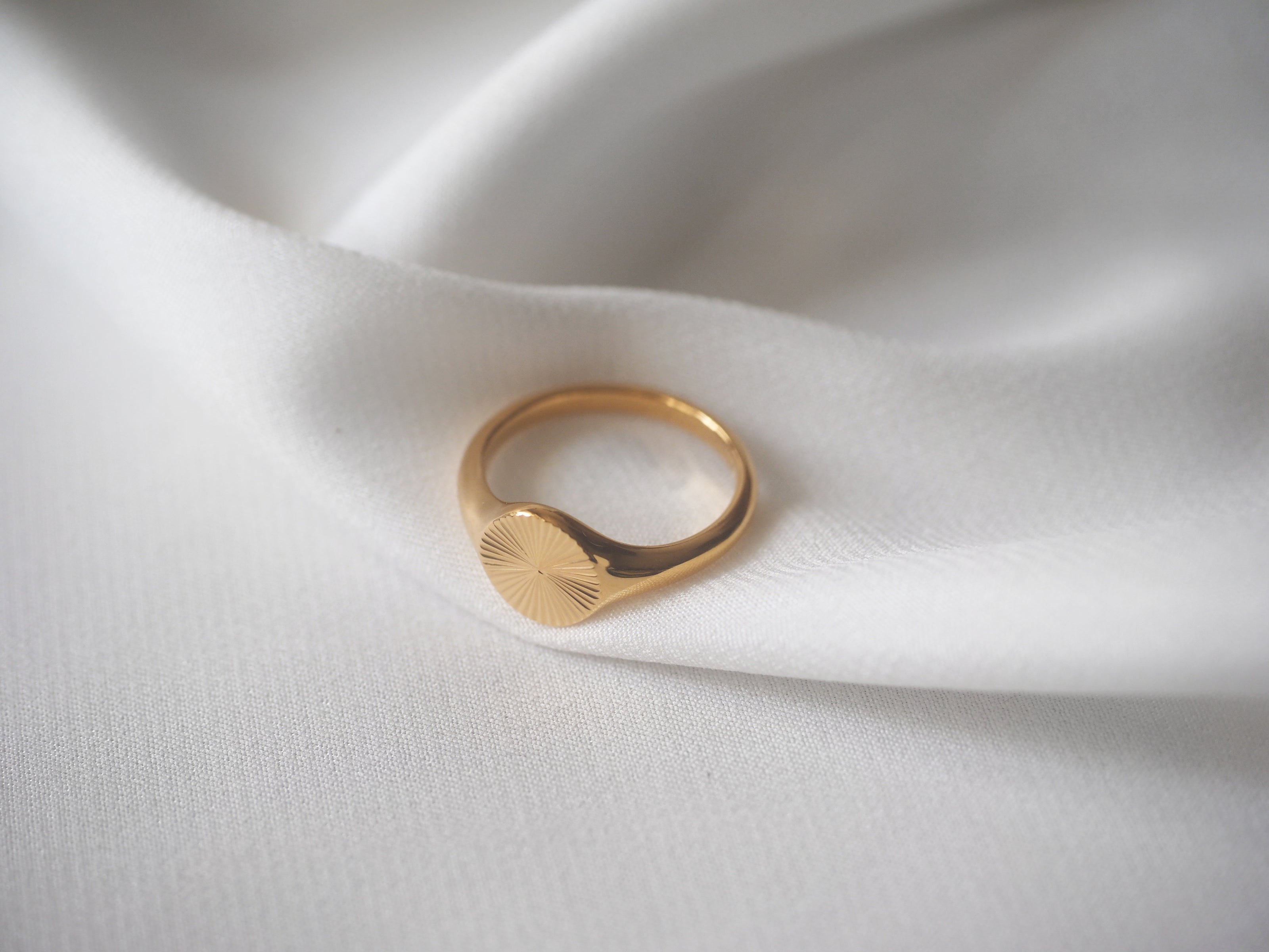 SOLAR SIGNET RING Dainty Delicate Subtle Minimalist Fashion Jewellery